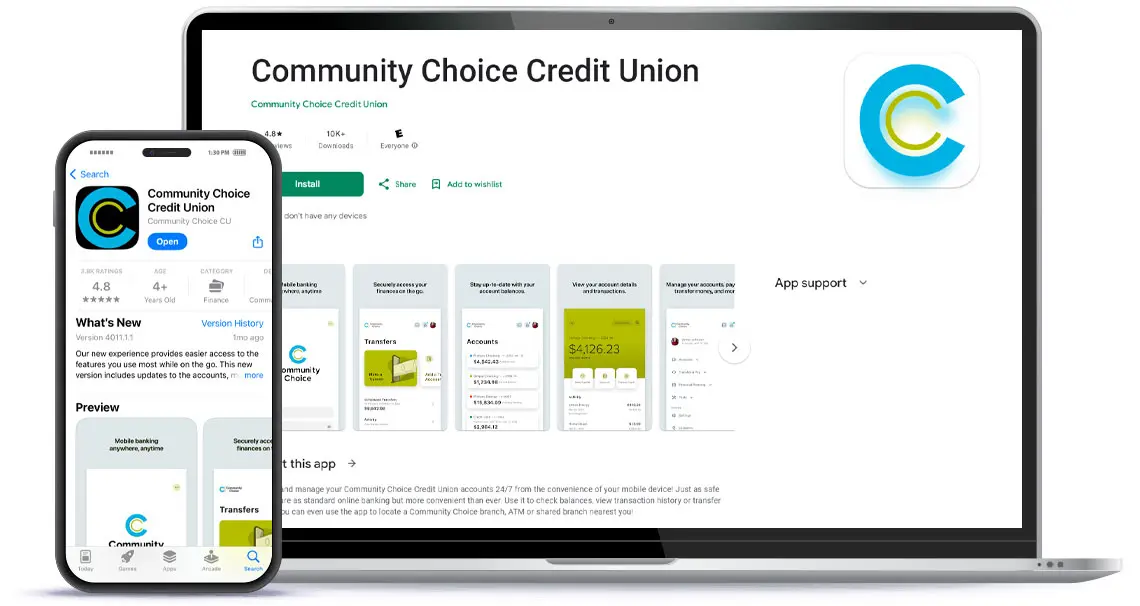 Online Banking Mobile App - Community Choice Credit Union